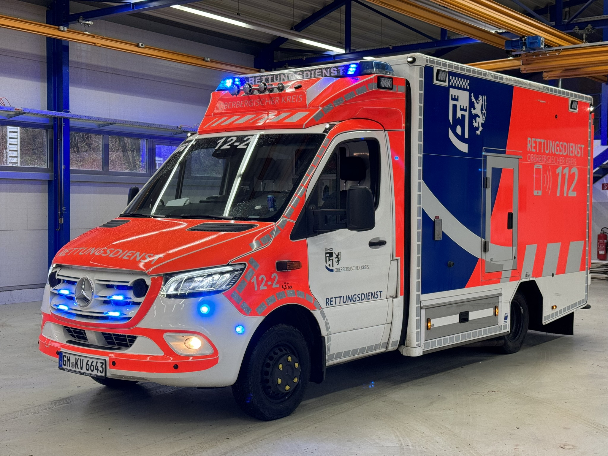 Rietze MB Sprinter 18 GSF Koffer RTW Oberbergischer Kreis Wache Wiehl ...